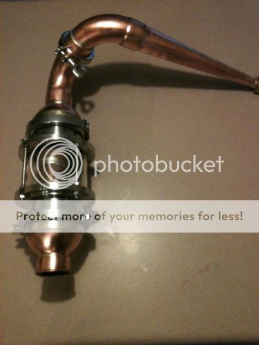 My new mini thumper pot still head....Tic Tock - Home Distiller